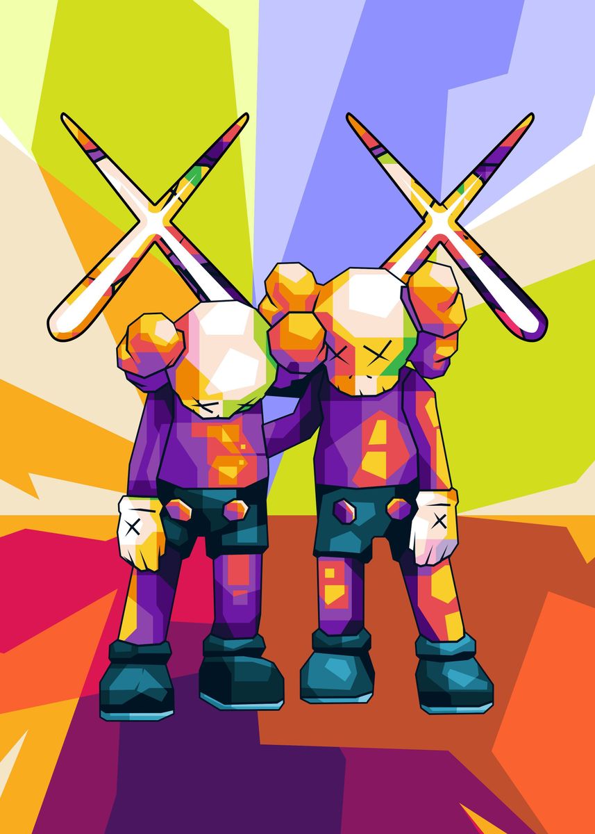 'Kaws Sad' Poster, picture, metal print, paint by Doublede Design ...