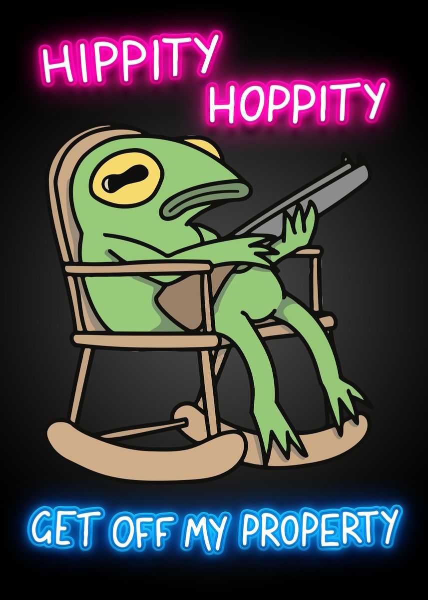 'Hippity Hoppity Meme Funny' Poster, picture, metal print, paint by ...