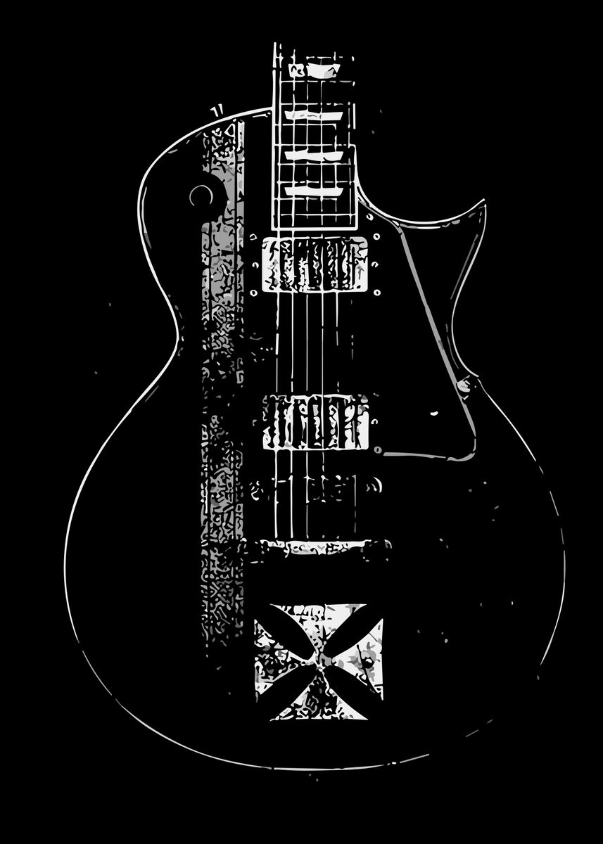 'Rock N Roll Guitar' Poster, picture, metal print, paint by Choi Ji Su ...