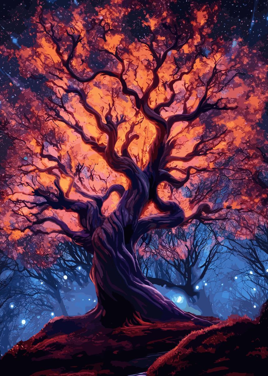 'Magical tree' Poster, picture, metal print, paint by Nicholas Rose ...