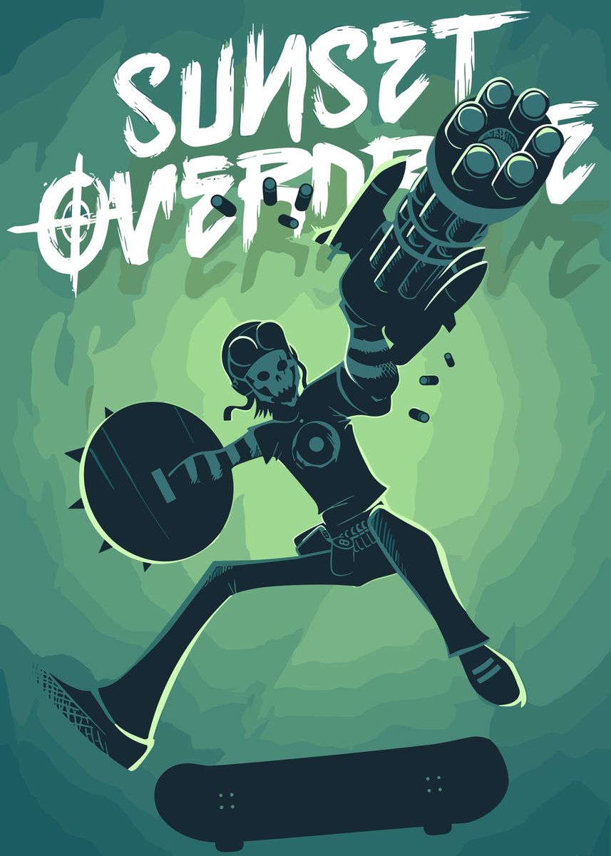 'Sunset Overdrive' Poster, picture, metal print, paint by Vivianne ...