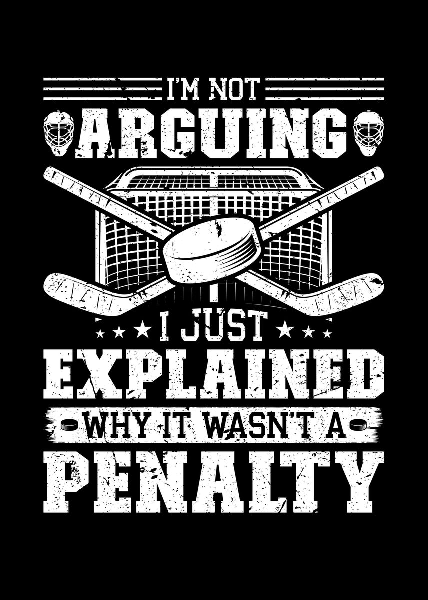 'Hockey Player Penalty Ice' Poster, picture, metal print, paint by ...