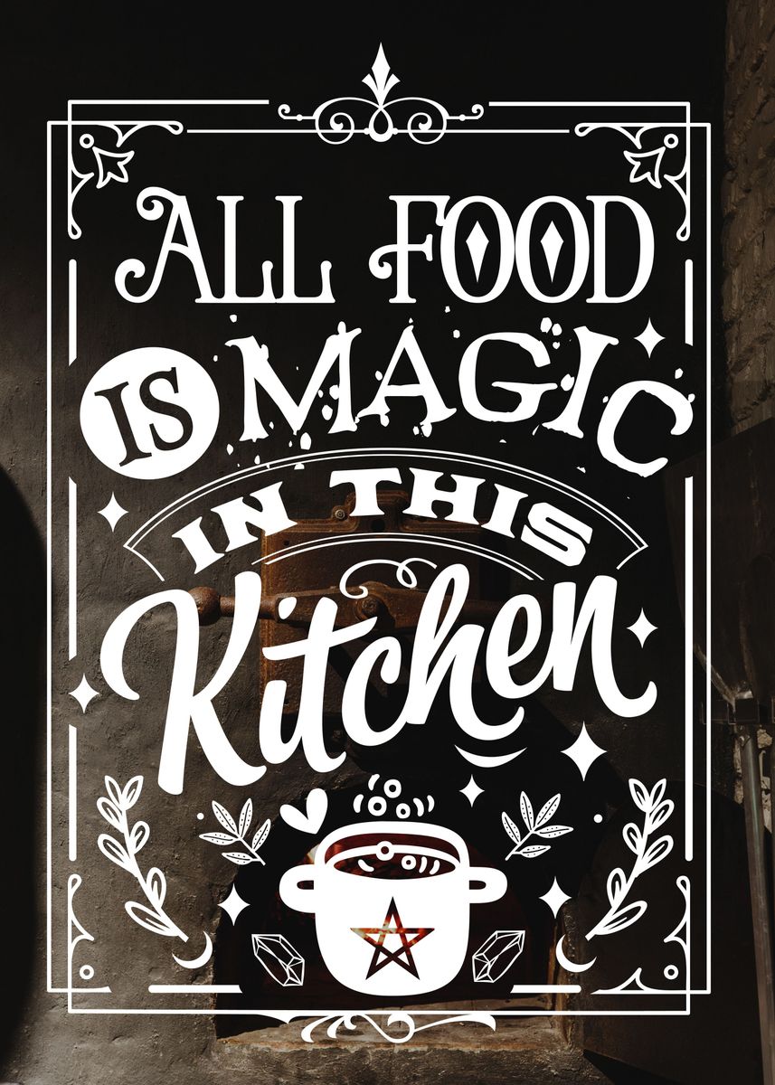 'Witch Kitchen Food Magic' Poster, picture, metal print, paint by ...