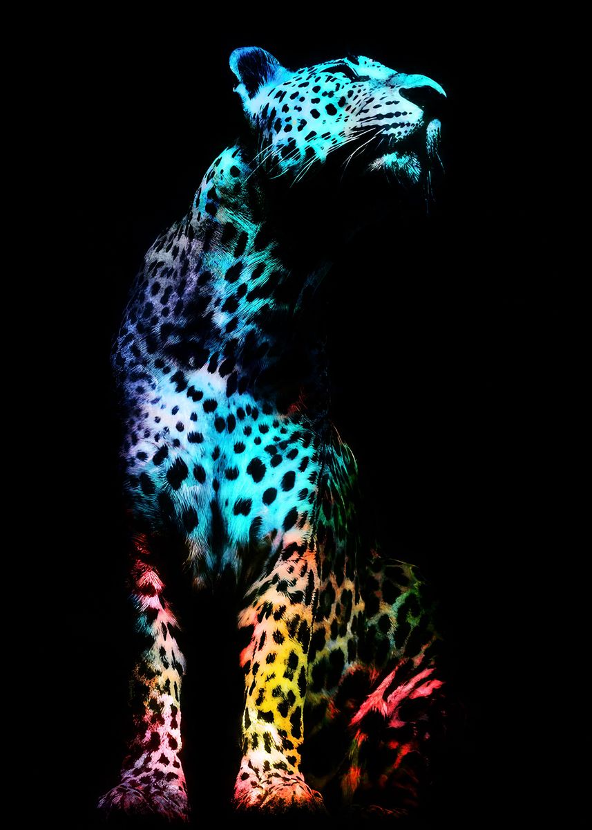 'LEOPARDS COLORMANIPULATION' Poster by Kilua | Displate