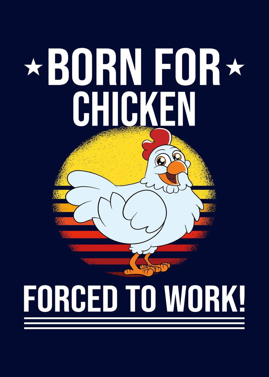 'Funny Chicken Cute Chicken' Poster, picture, metal print, paint by ...