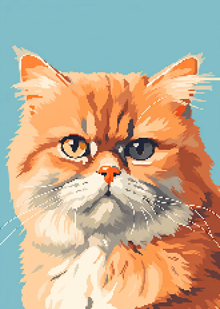 'Pixel Art Cute Cat' Poster by LVTFCO | Displate