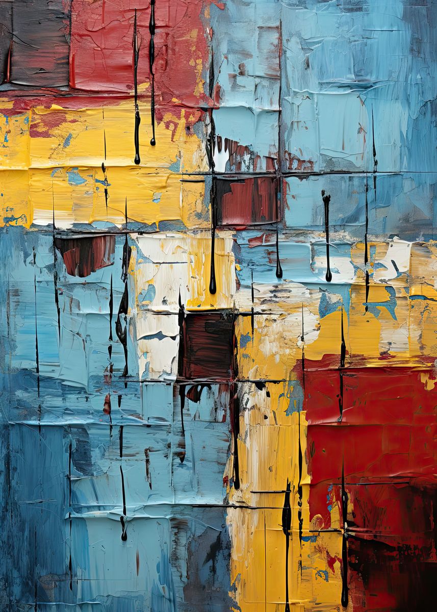 'Abstract painting 05' Poster, picture, metal print, paint by Jerhus ...