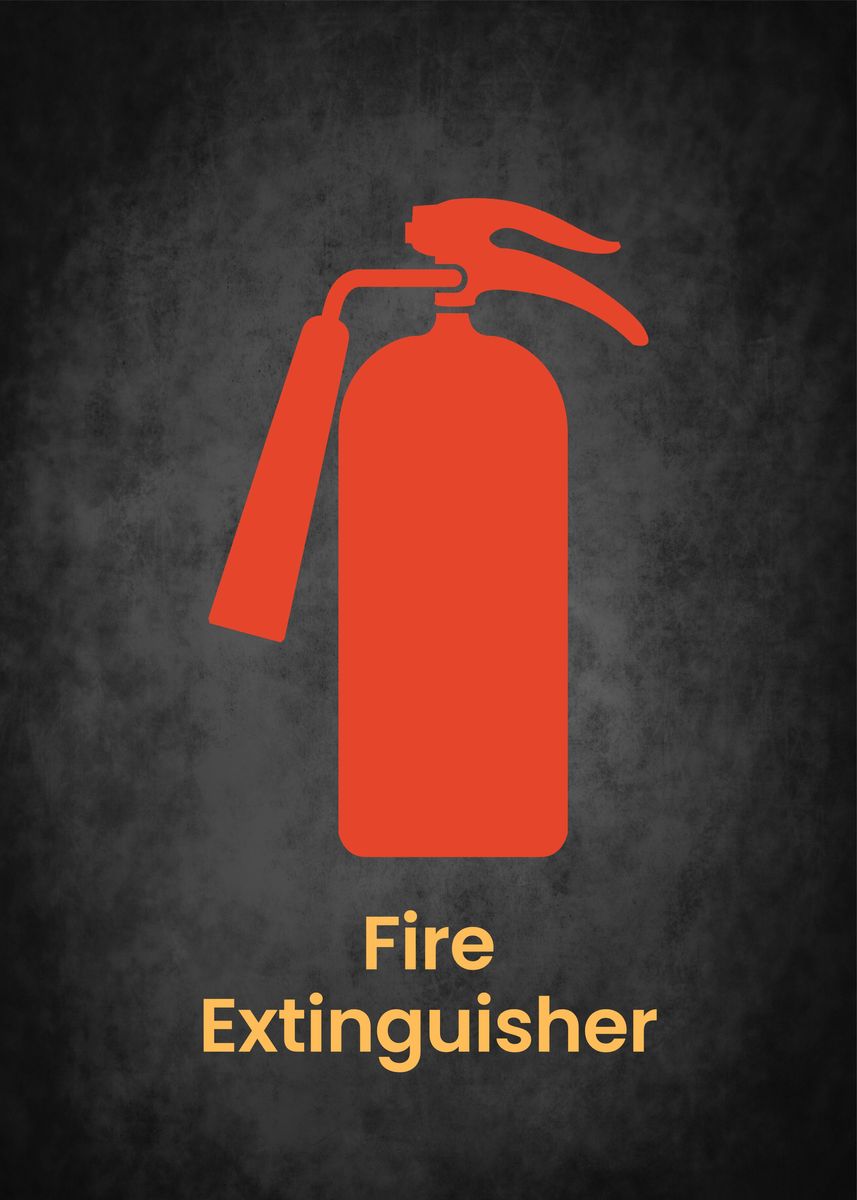 'fire extinguisher' Poster, picture, metal print, paint by Poster ...