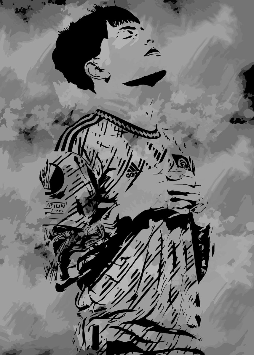 'garnacho' Poster, picture, metal print, paint by Keps | Displate