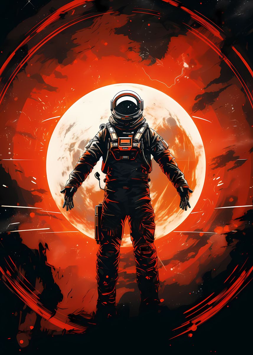 ' spaceman ' Poster, picture, metal print, paint by ALEX SHINDER | Displate