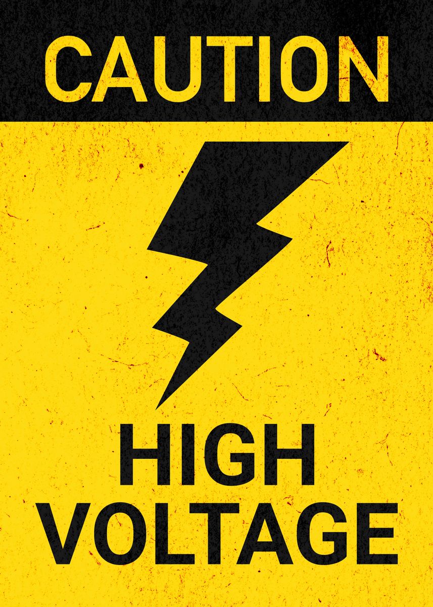 'HIGH VOLTAGE' Poster, picture, metal print, paint by Atomic Chinook | Displate