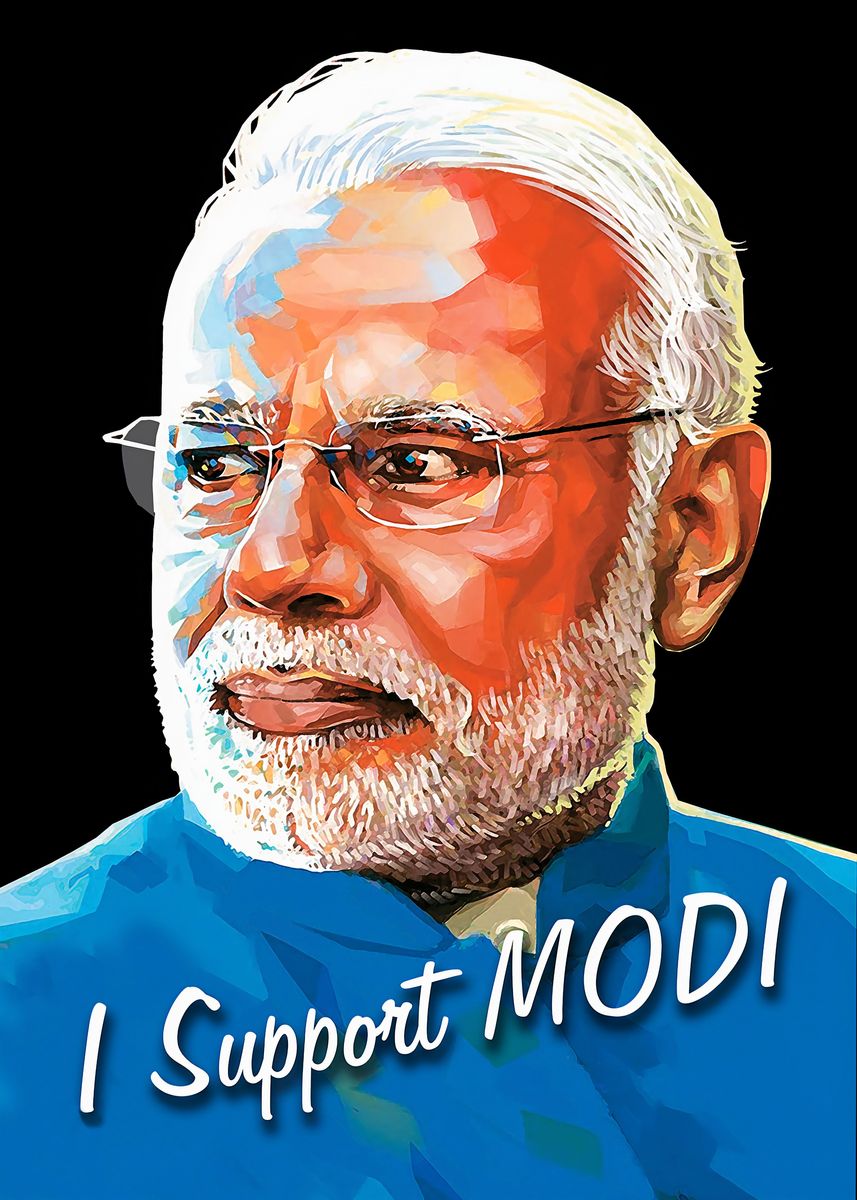 'MODI' Poster, picture, metal print, paint by VIVEK KANSARA | Displate