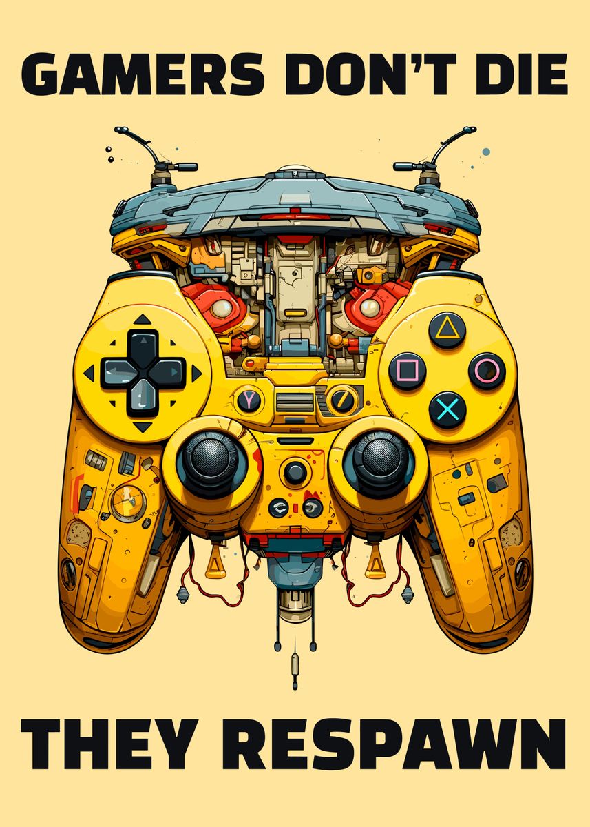 'Gamer Controller' Poster, picture, metal print, paint by Susan Cannon ...
