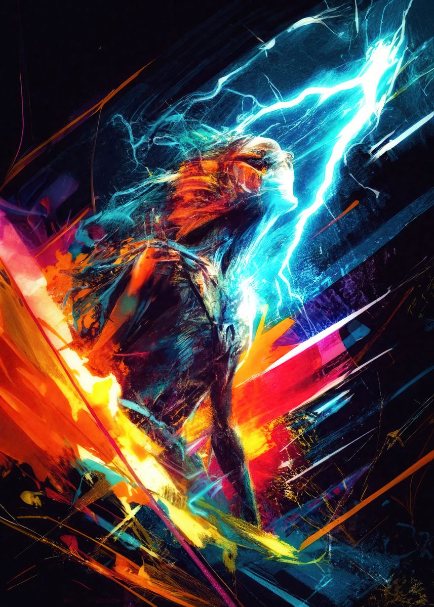 'Screaming Zombie Creature' Poster, picture, metal print, paint by ...