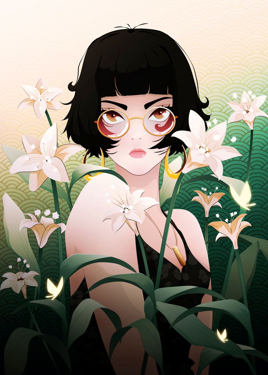 'Yuri' Poster, picture, metal print, paint by Noel delMar | Displate