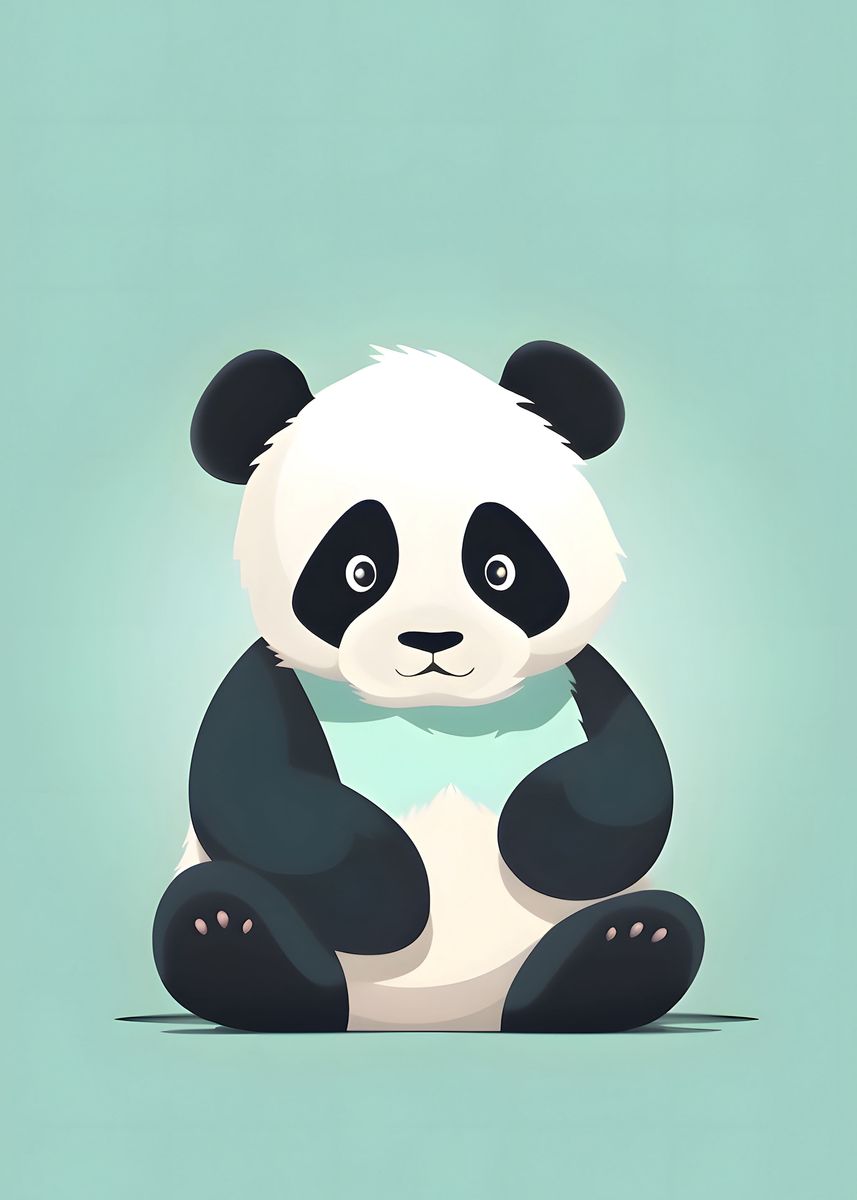 'Adorable Panda' Poster by CheeseDesignStudio | Displate