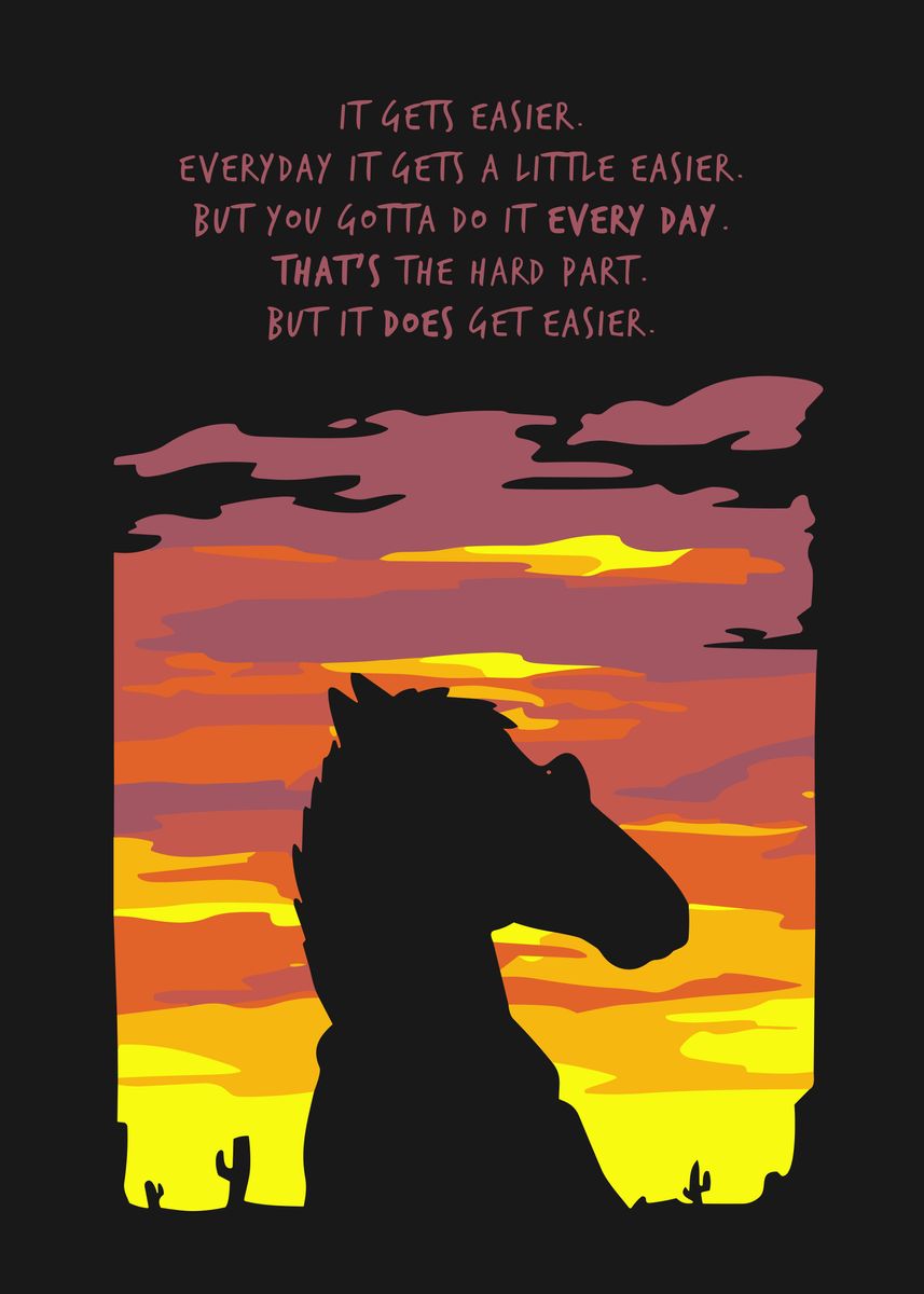 'Bojack The Horseman Movie' Poster, picture, metal print, paint by ...