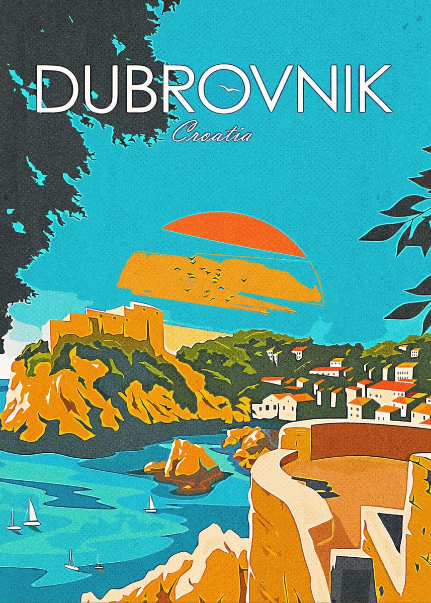 'Croatia Travel Dubrovnik' Poster by Le Thi Thu Hien | Displate