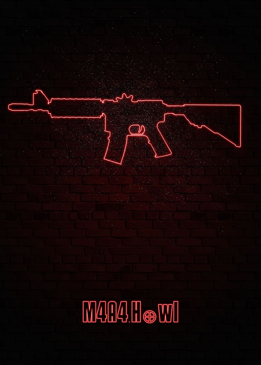 'Gun neon fan art' Poster, picture, metal print, paint by Juan lee ...