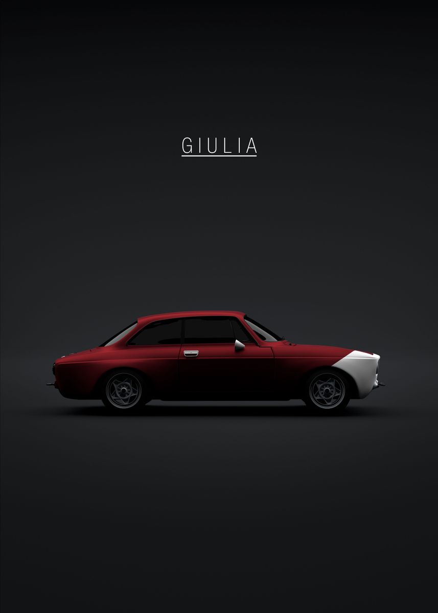 'Alfa Romeo Guilia GTA' Poster by 21 MXM | Displate