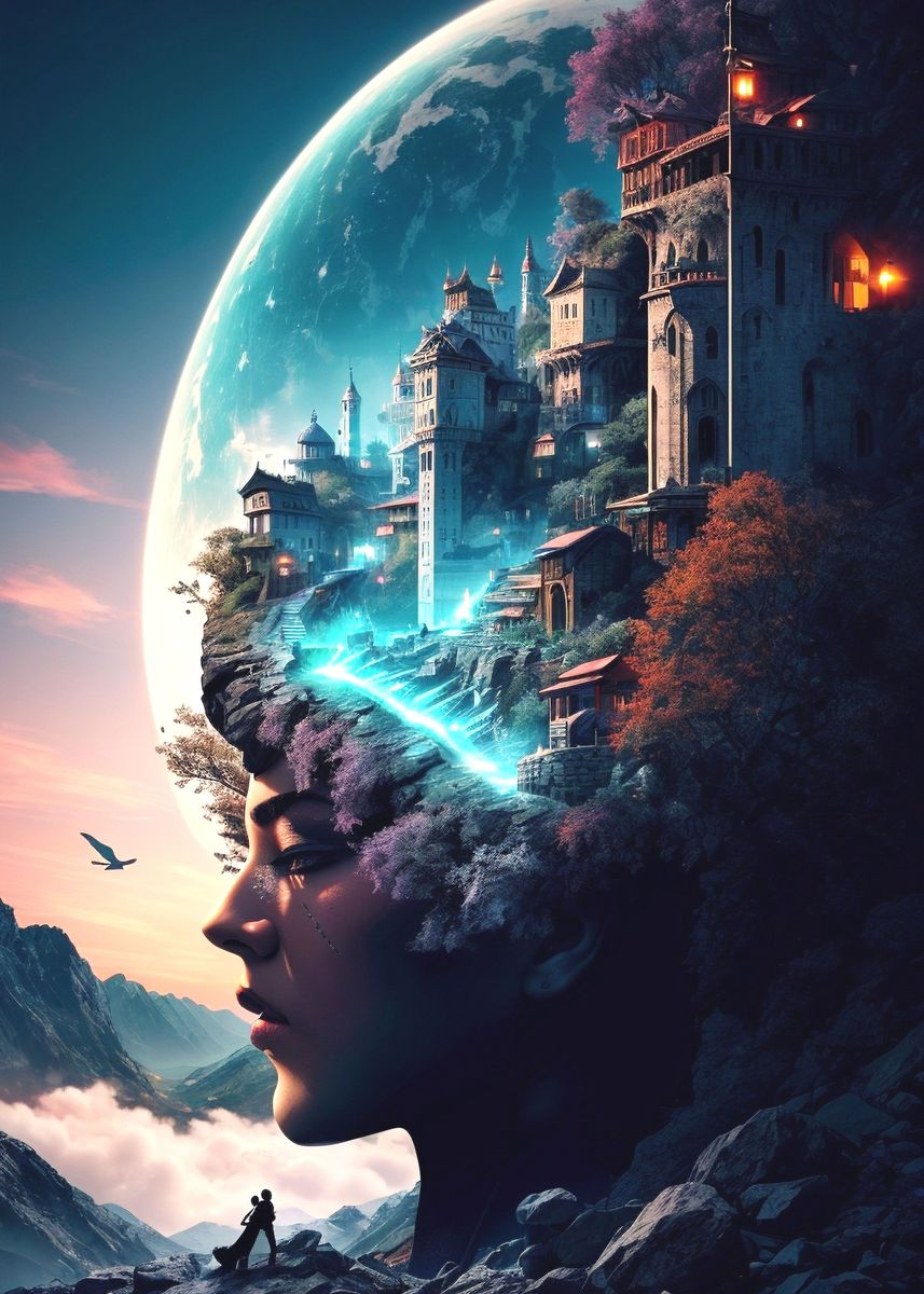 'Dreamer' Poster, picture, metal print, paint by Ajai umesh | Displate