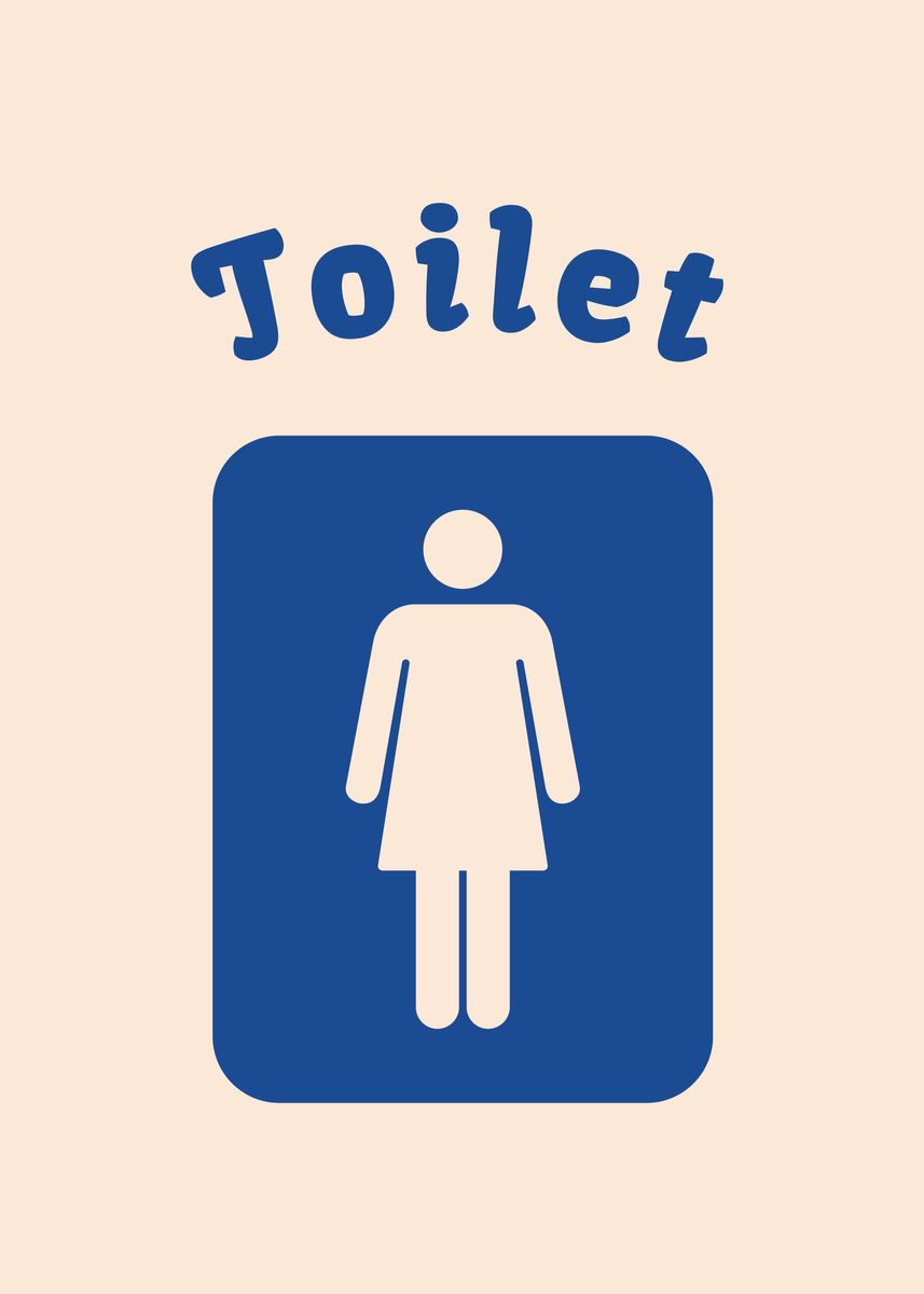 'Bathroom toilet Girl ' Poster by gani ismail | Displate