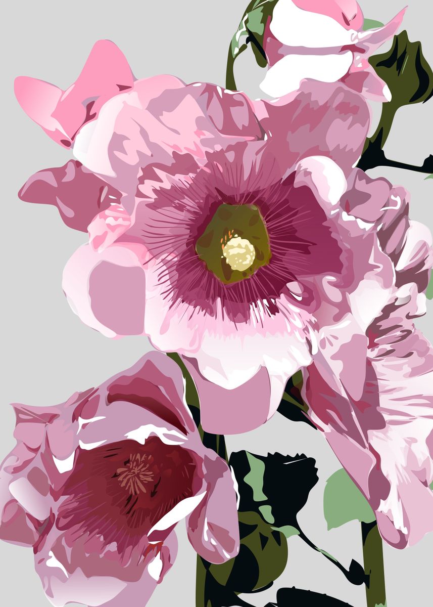 'flowers flowers' Poster by Nesrin Gulistan | Displate