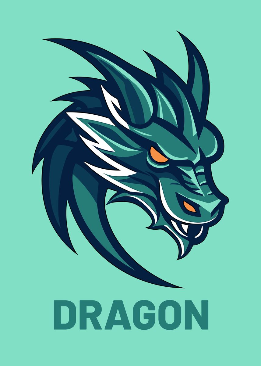 'Green Dragon' Poster, picture, metal print, paint by Mason Scott ...