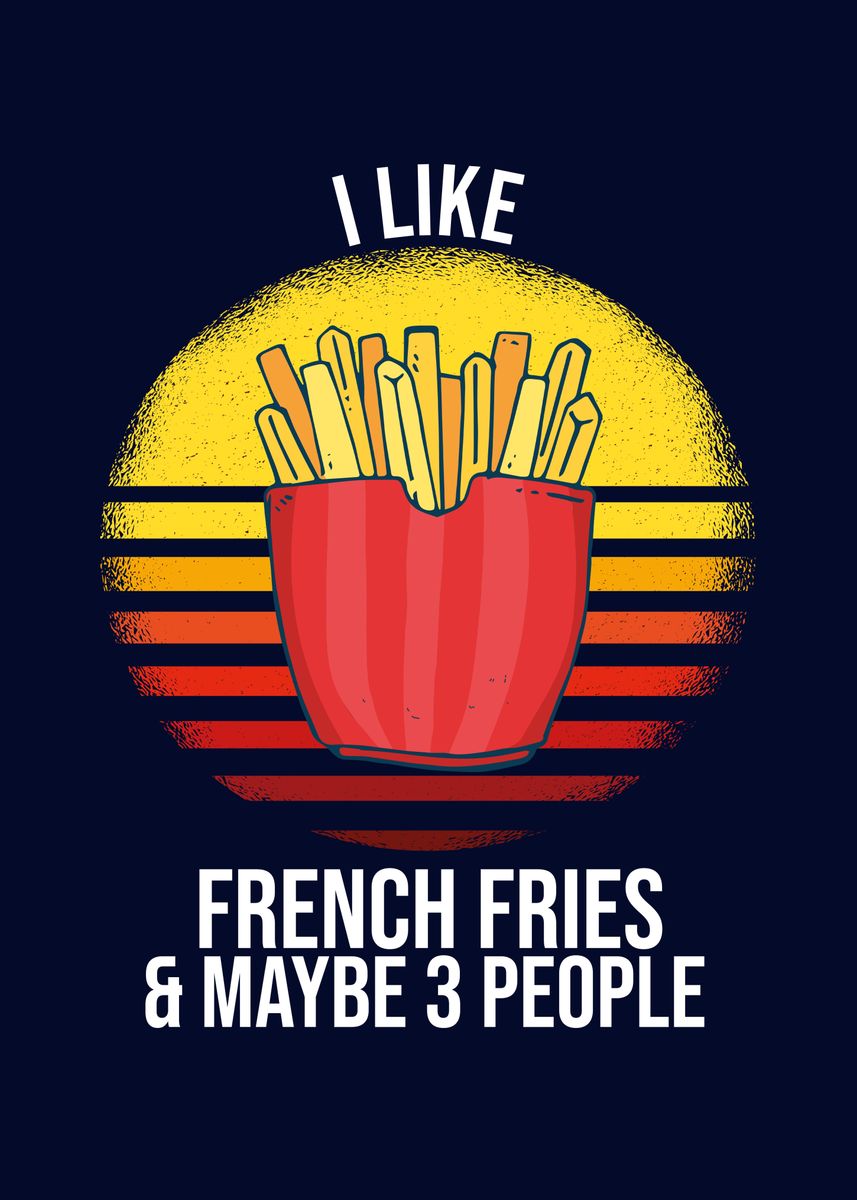 'Funny French Fries Cute' Poster, picture, metal print, paint by MzumO ...
