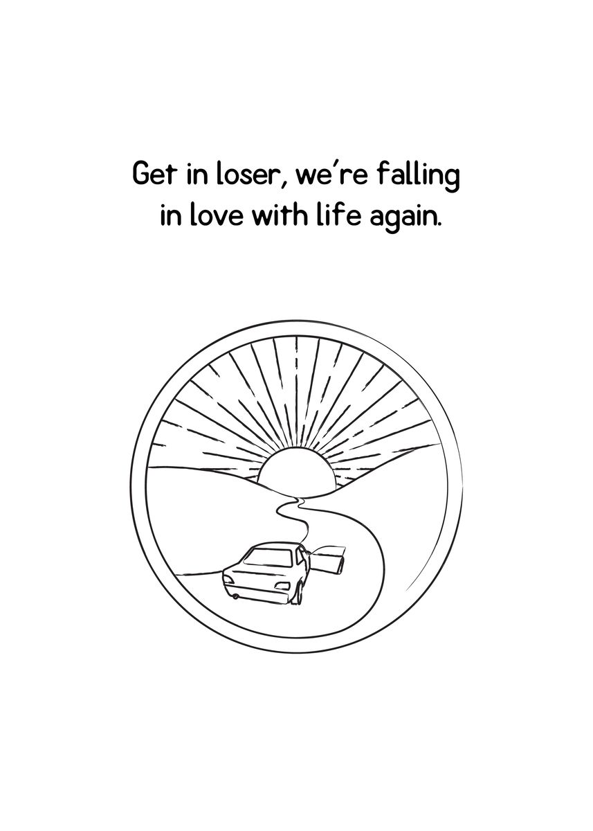 'Get in loser' Poster, picture, metal print, paint by Daniel Ordog ...