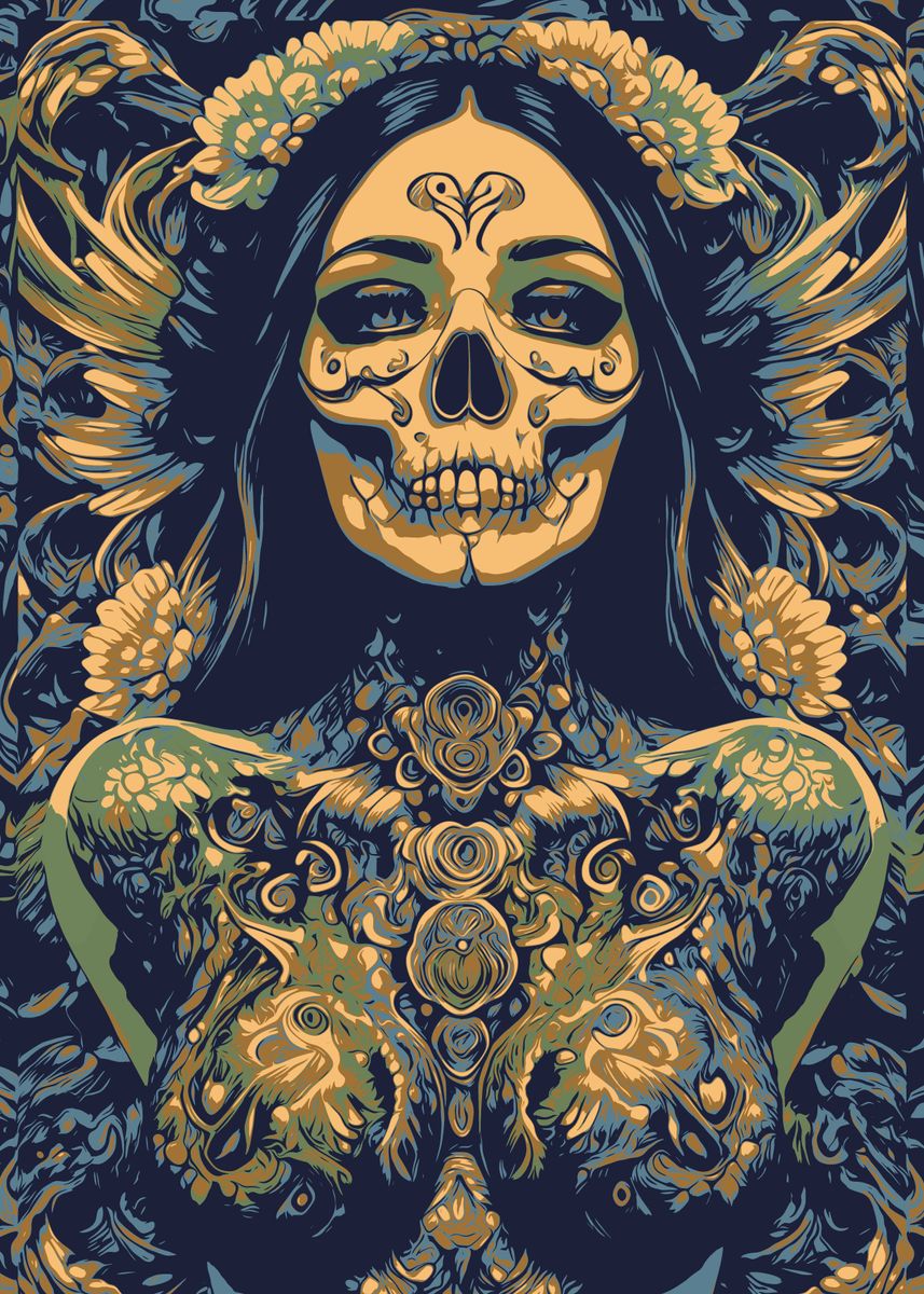 'Zombie' Poster, picture, metal print, paint by Kamelyon | Displate