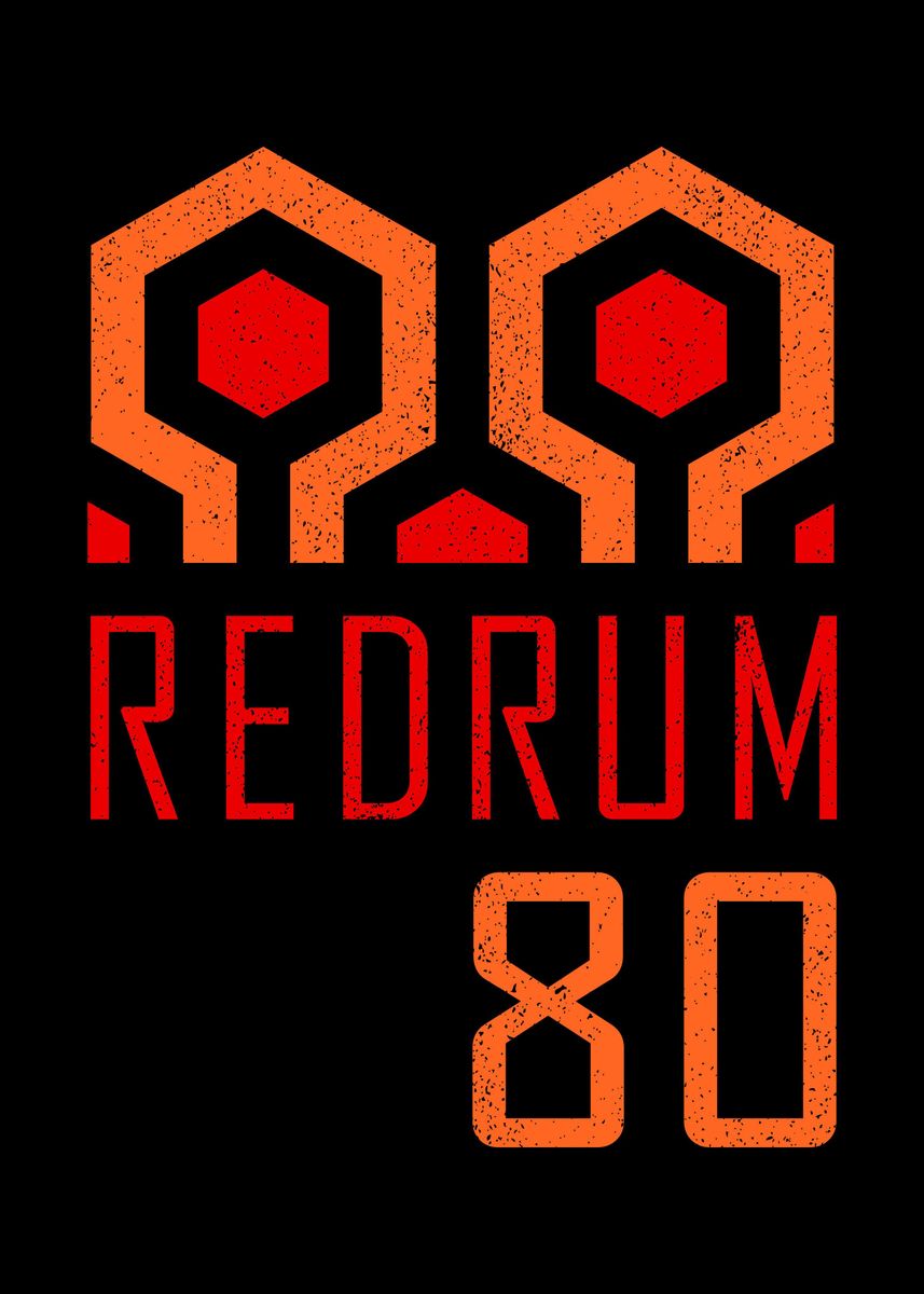 'Redrum 80' Poster, picture, metal print, paint by sachpica | Displate