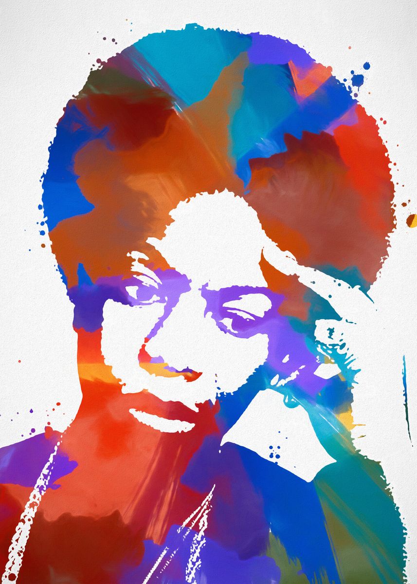 'Nina Simone Color Splash' Poster, picture, metal print, paint by Dan ...