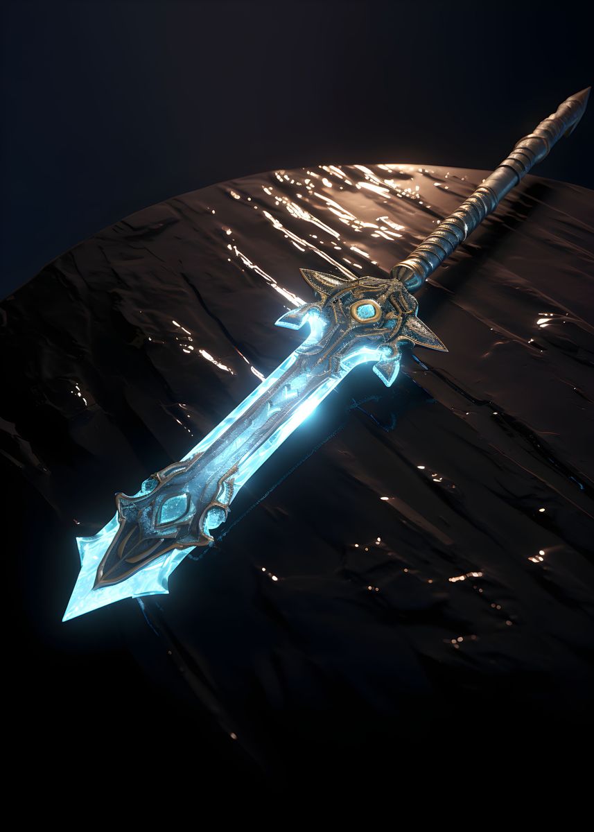 'Freezing Sword' Poster, picture, metal print, paint by Olaffskater ...