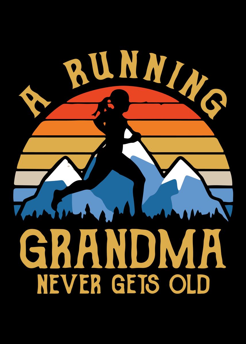 'A Running Grandma' Poster, picture, metal print, paint by BluePR0 ...