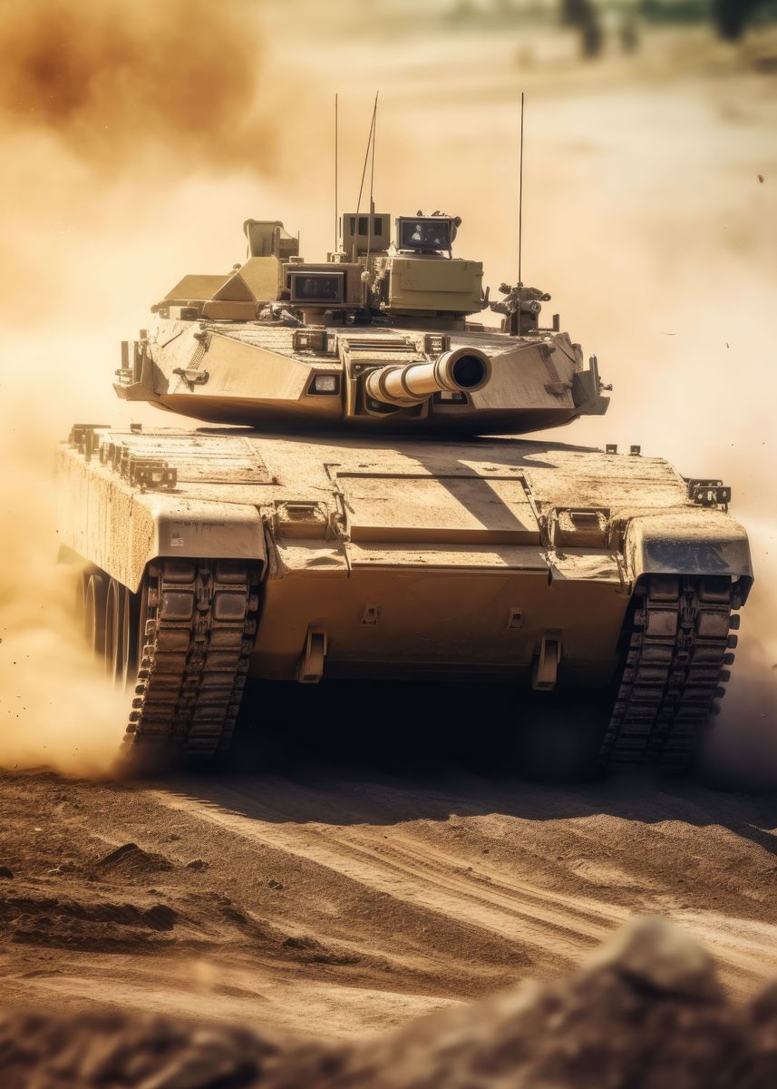 'Tank M1A2 Abrams' Poster, picture, metal print, paint by Stylianos ...
