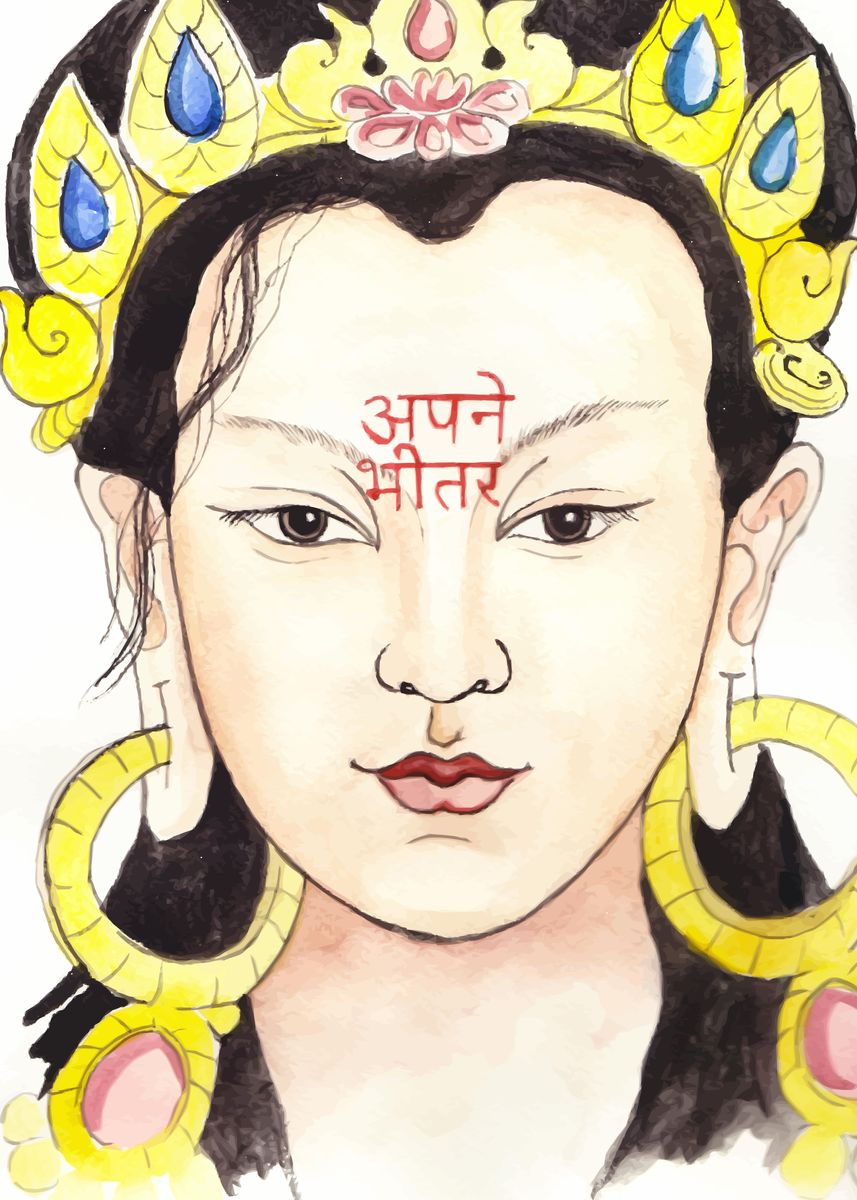 'Painting of Indian Deity ' Poster, picture, metal print, paint by ...