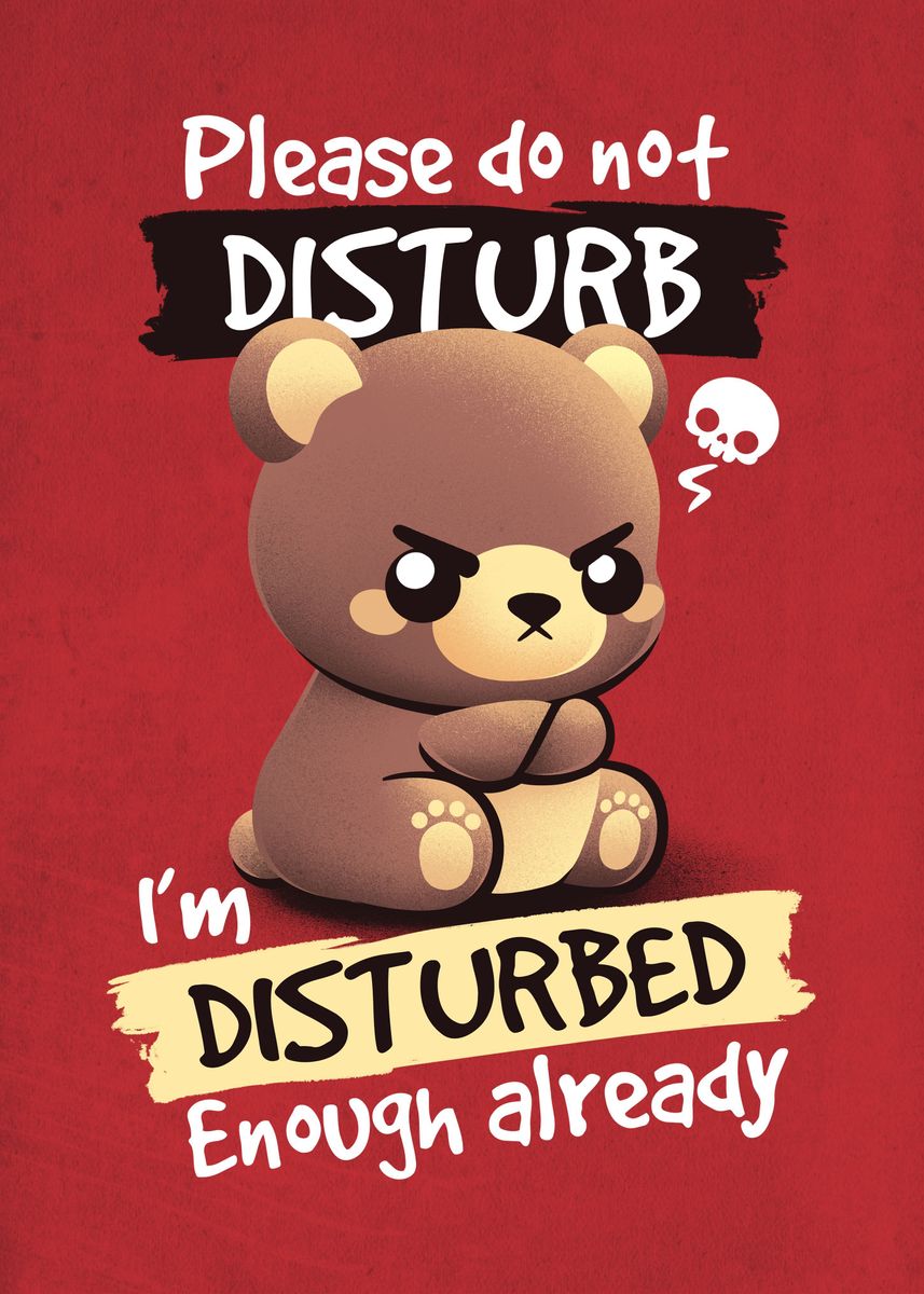'Disturbed bear' Poster, picture, metal print, paint by NemiMakeit ...