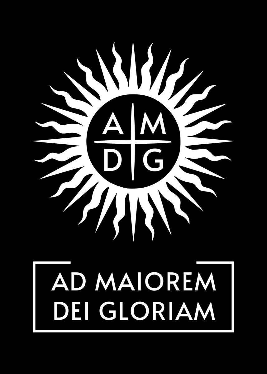 'Jesuit Motto Latin Quotes' Poster, picture, metal print, paint by ...