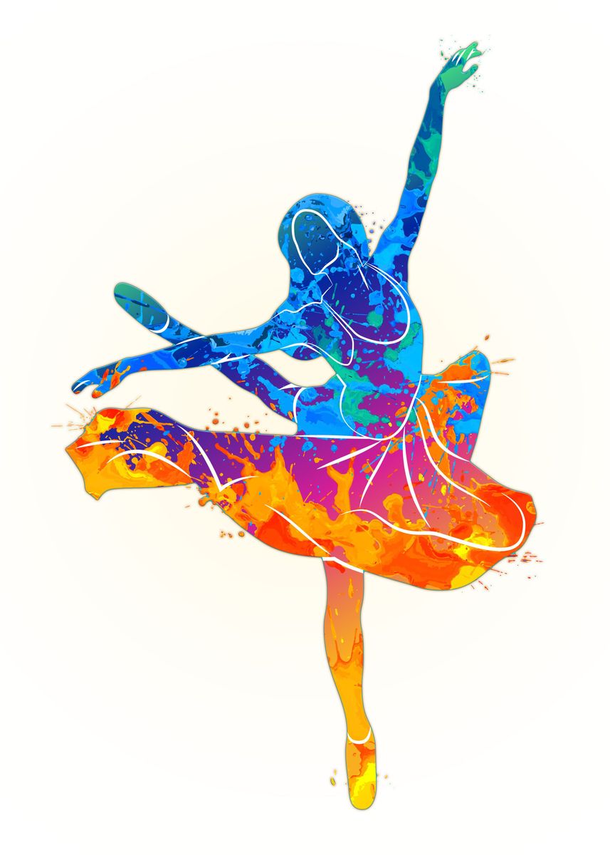 'Dancing girl' Poster, picture, metal print, paint by Murray Oren ...