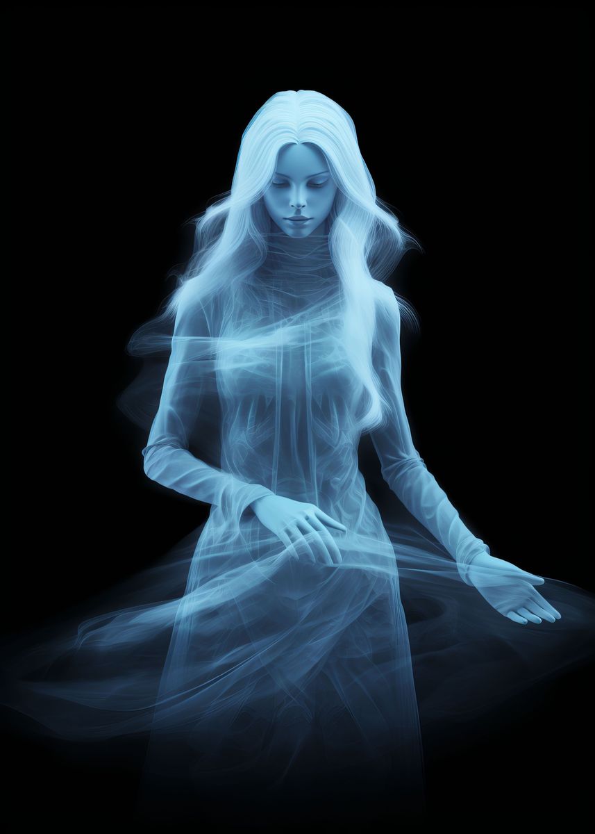 'Female Ghost' Poster, picture, metal print, paint by Frank Hirschle ...