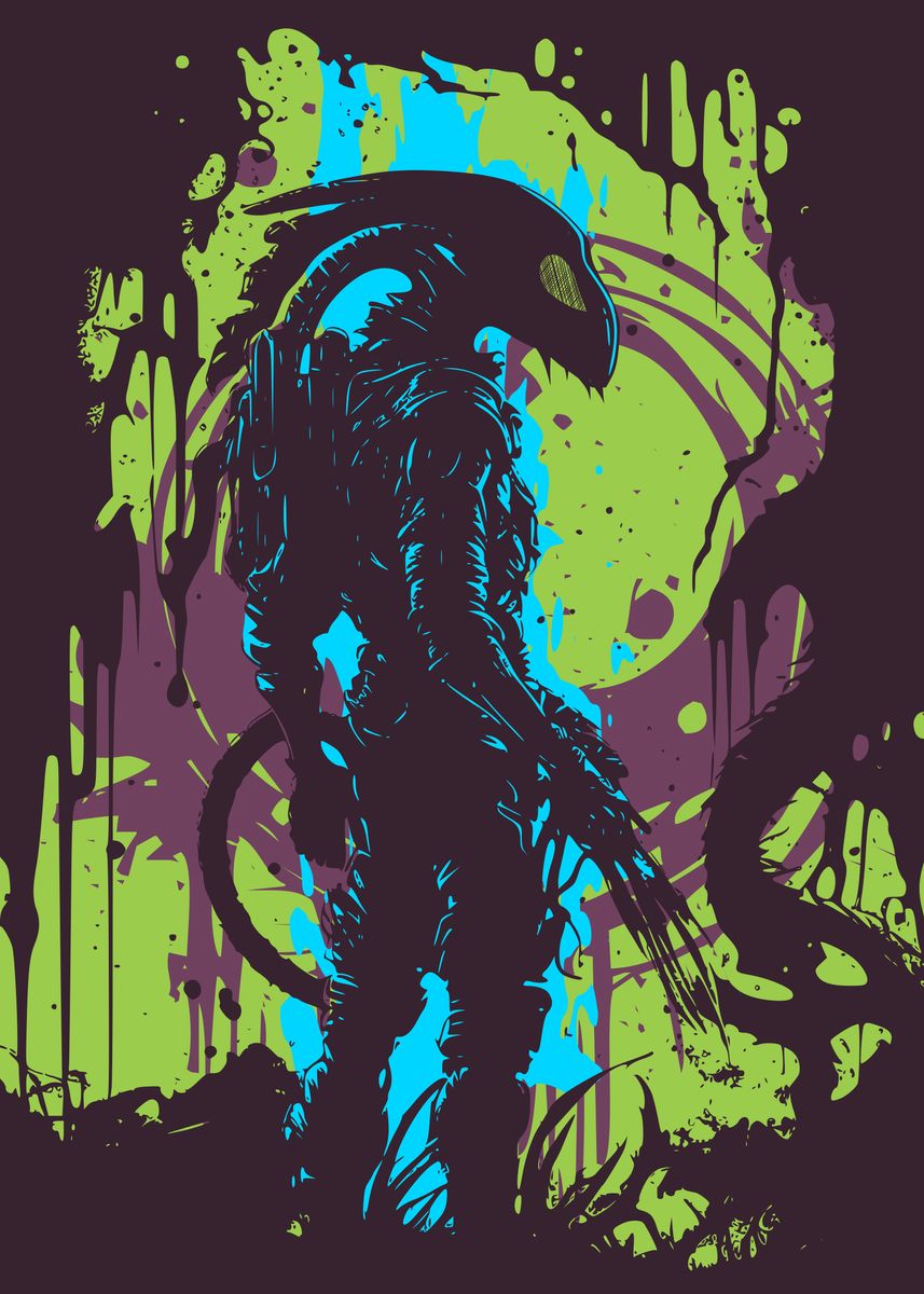 'Aliens And Invaders ' Poster, picture, metal print, paint by Ilya ...