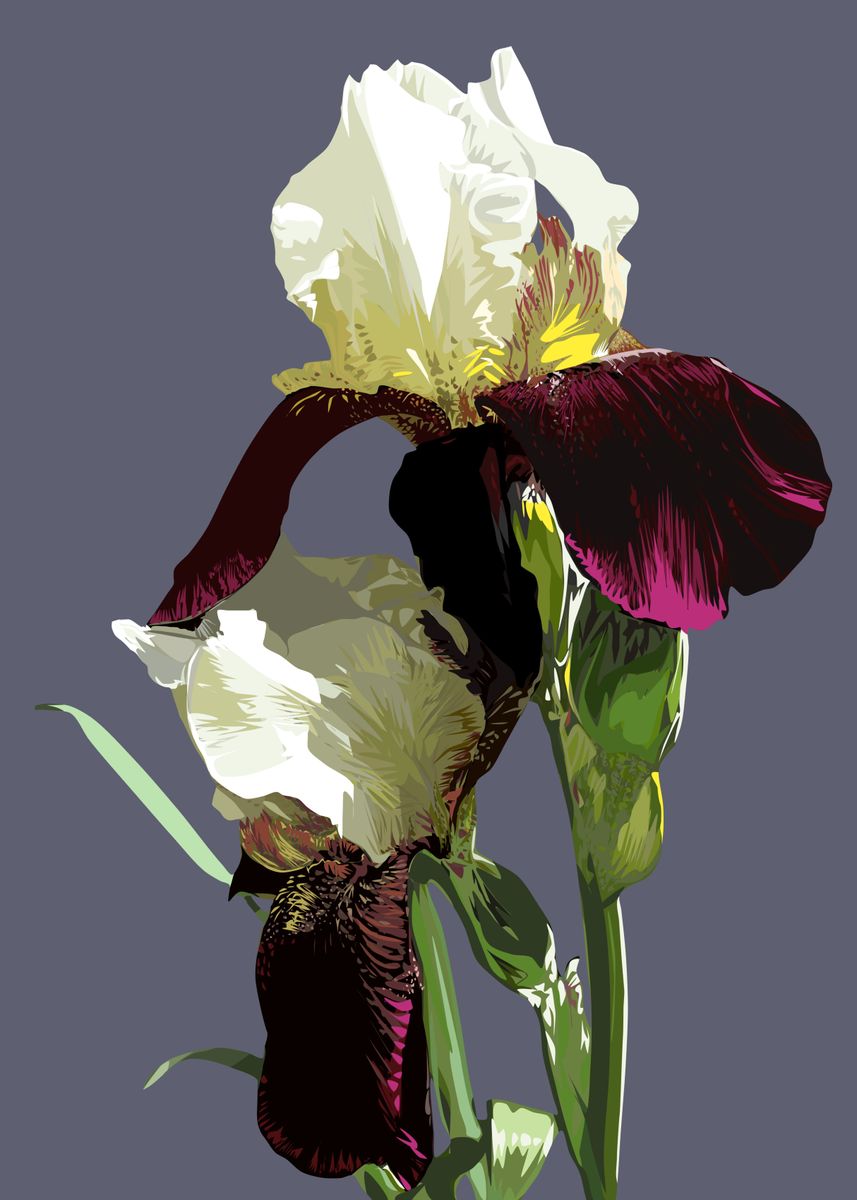'flowers ' Poster, picture, metal print, paint by Nesrin Gulistan ...