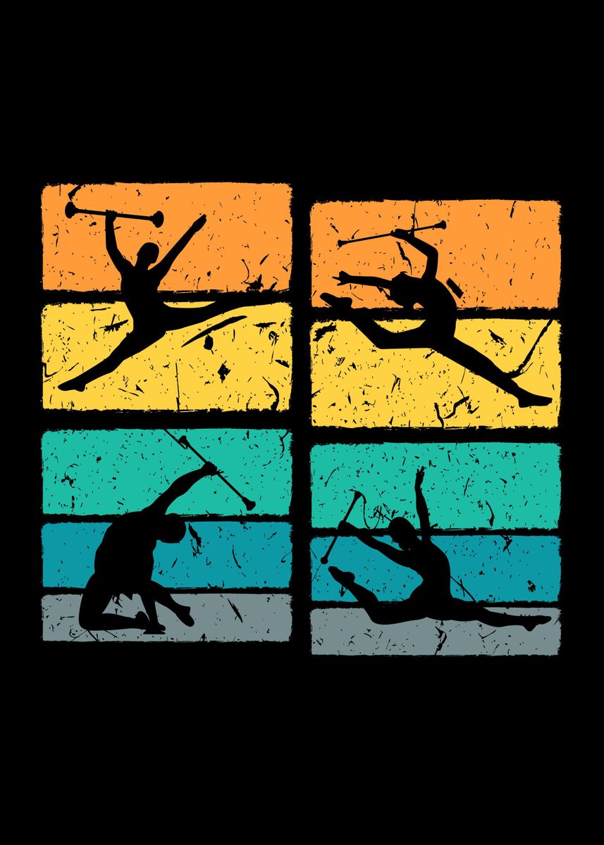 'Majorette Baton Girls' Poster, picture, metal print, paint by ...