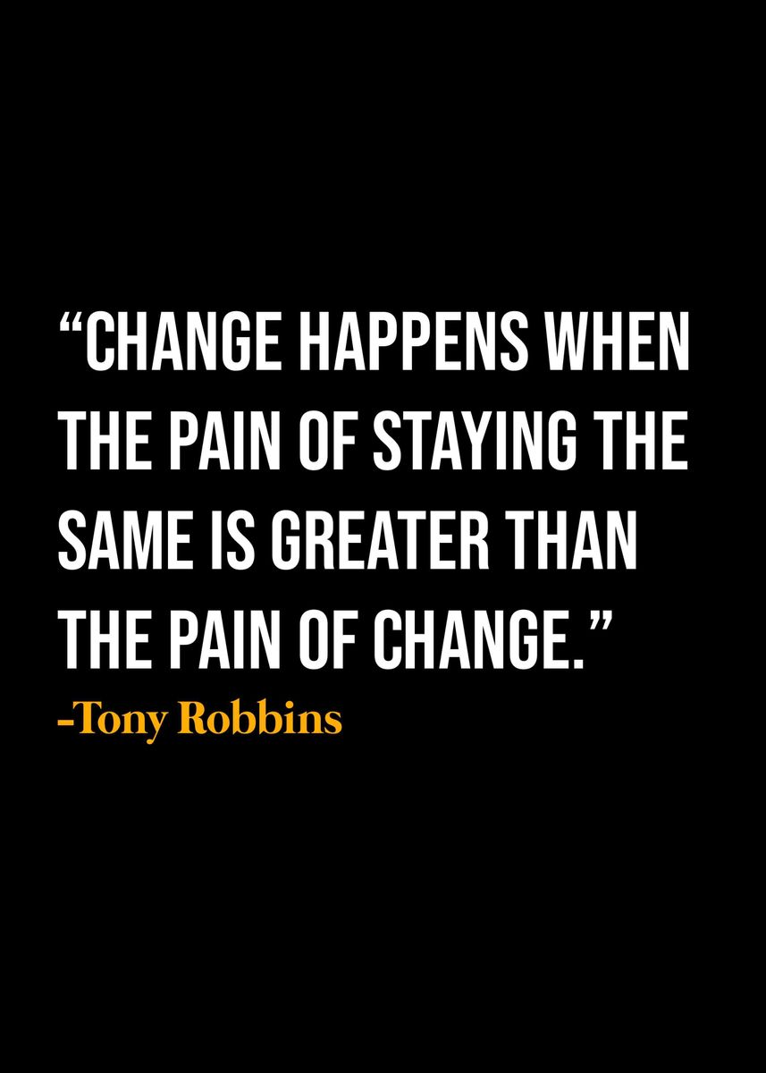 'Tony Robbins Quote ' Poster, picture, metal print, paint by KAGE ...
