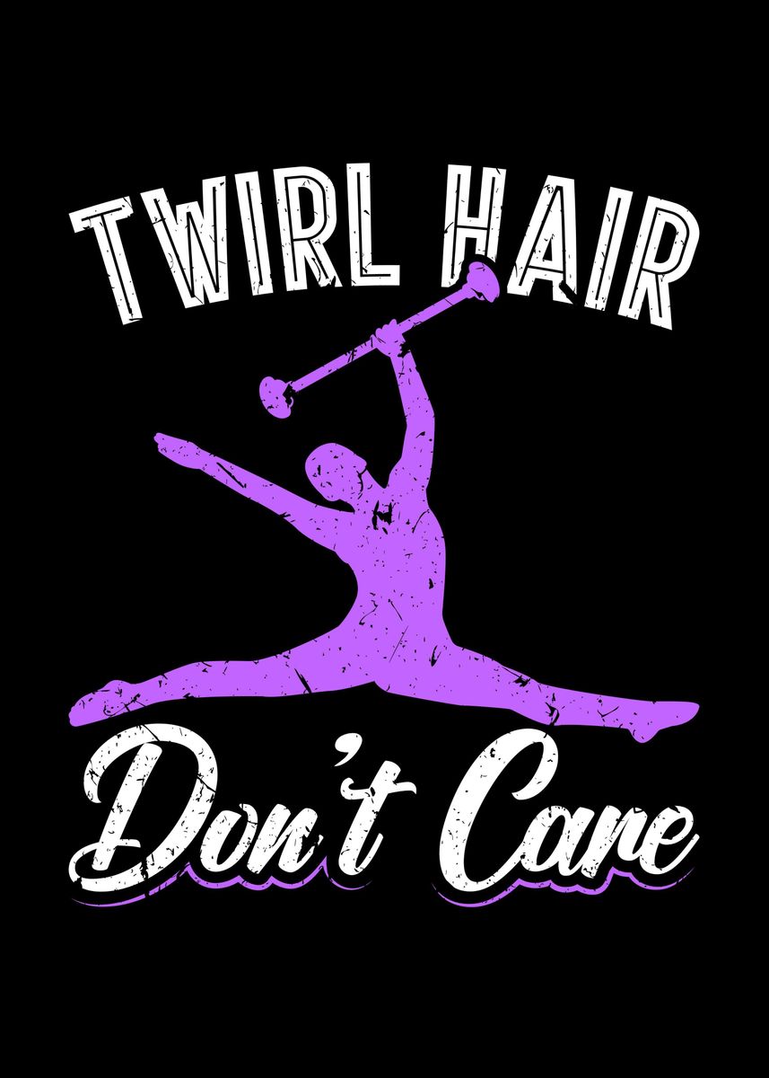 'Twirler Girl Funny Twirl' Poster, picture, metal print, paint by ...