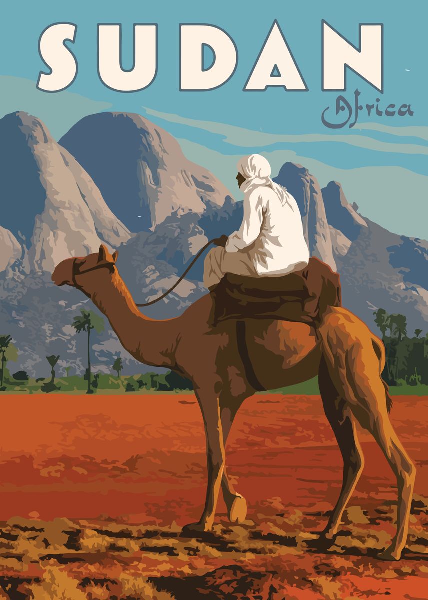 'Travel to Sudan' Poster, picture, metal print, paint by Addolf ...