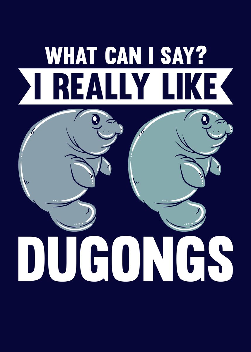'Dugong Manatees Manatee' Poster, picture, metal print, paint by MzumO ...