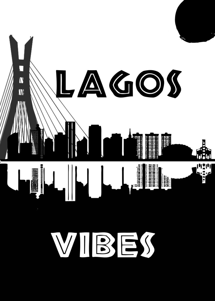 'Lagos Vibes Poster' Poster, picture, metal print, paint by Abdul Oba ...