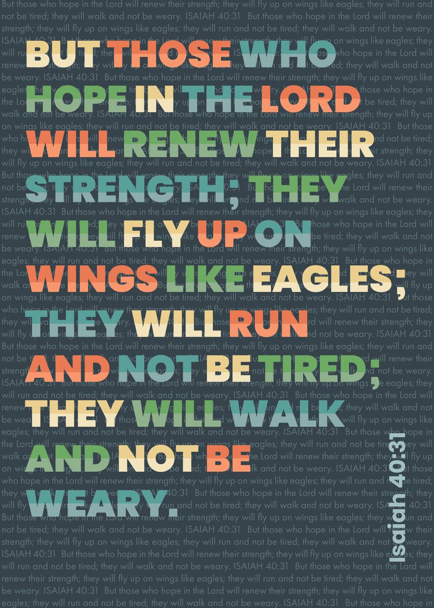 'Faith Isaiah Bible Verse' Poster, picture, metal print, paint by Kath ...